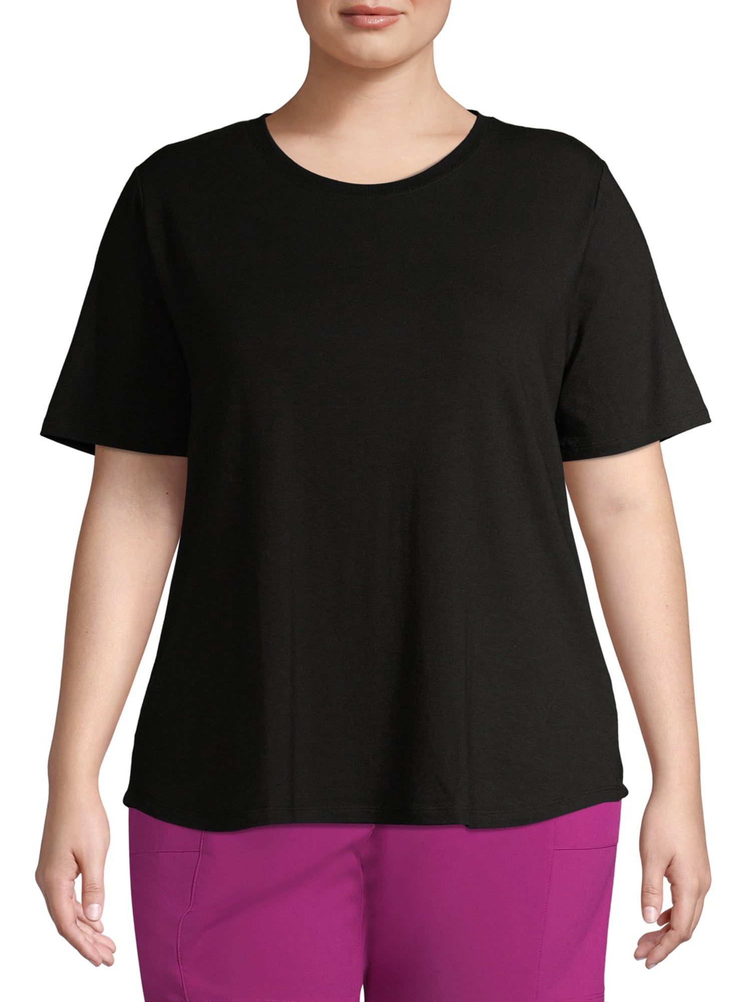 Terra And Sky Short Sleeve Ringer Relaxed Fit T Shirt Womens Plus 1