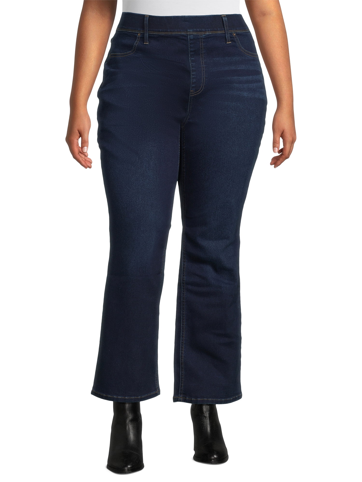 Terra & Sky Bootcut Jeggings - Plus Size Inseam Denim - Walmart.com