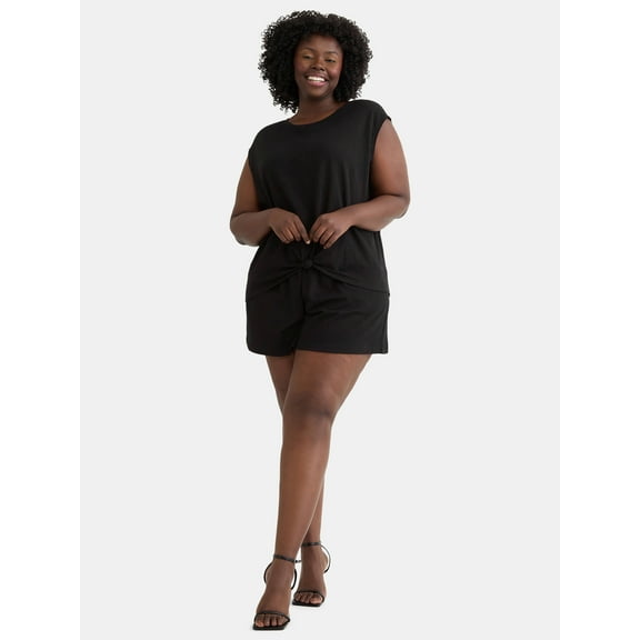 Terra & Sky Women's Plus Size Vest and Pants Outfit Set, 2-Piece, Sizes ...