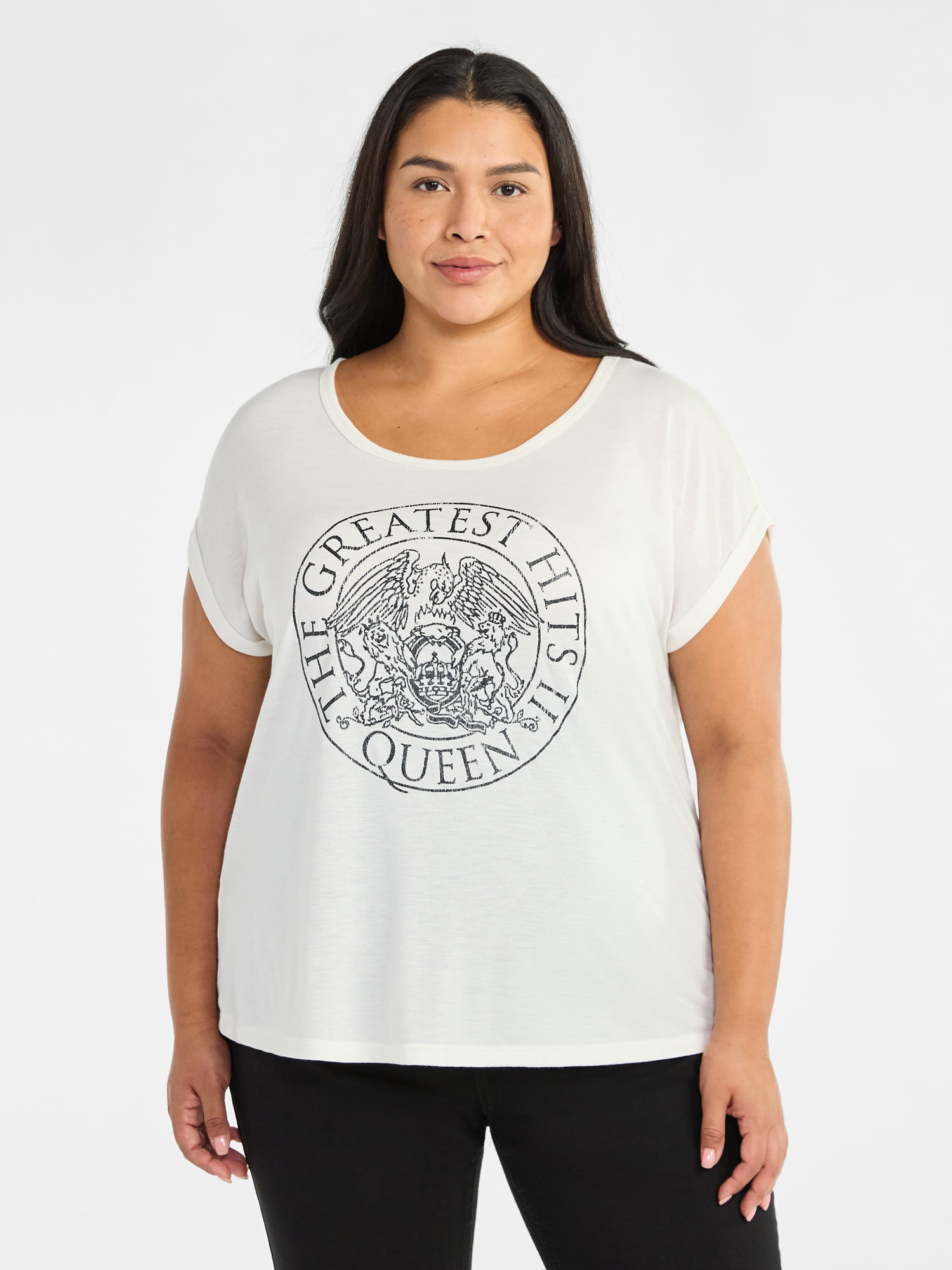 Terra & Sky Women's Plus Graphic T-Shirt, Greatest Hits Logo, Sizes 0X ...