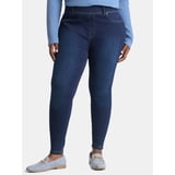 Terra & Sky Women's Plus High Rise Skinny Jegging, 28" Inseam, Sizes 0X ...