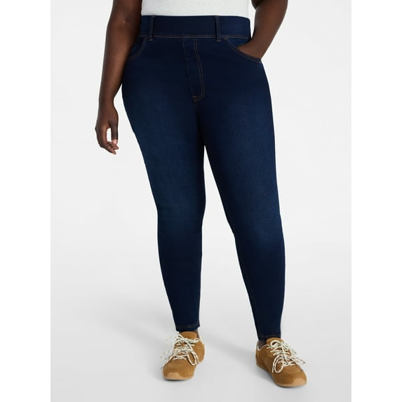 Terra & Sky Women's Plus Size Pull On High Rise Skinny Jeggings, 28 ...
