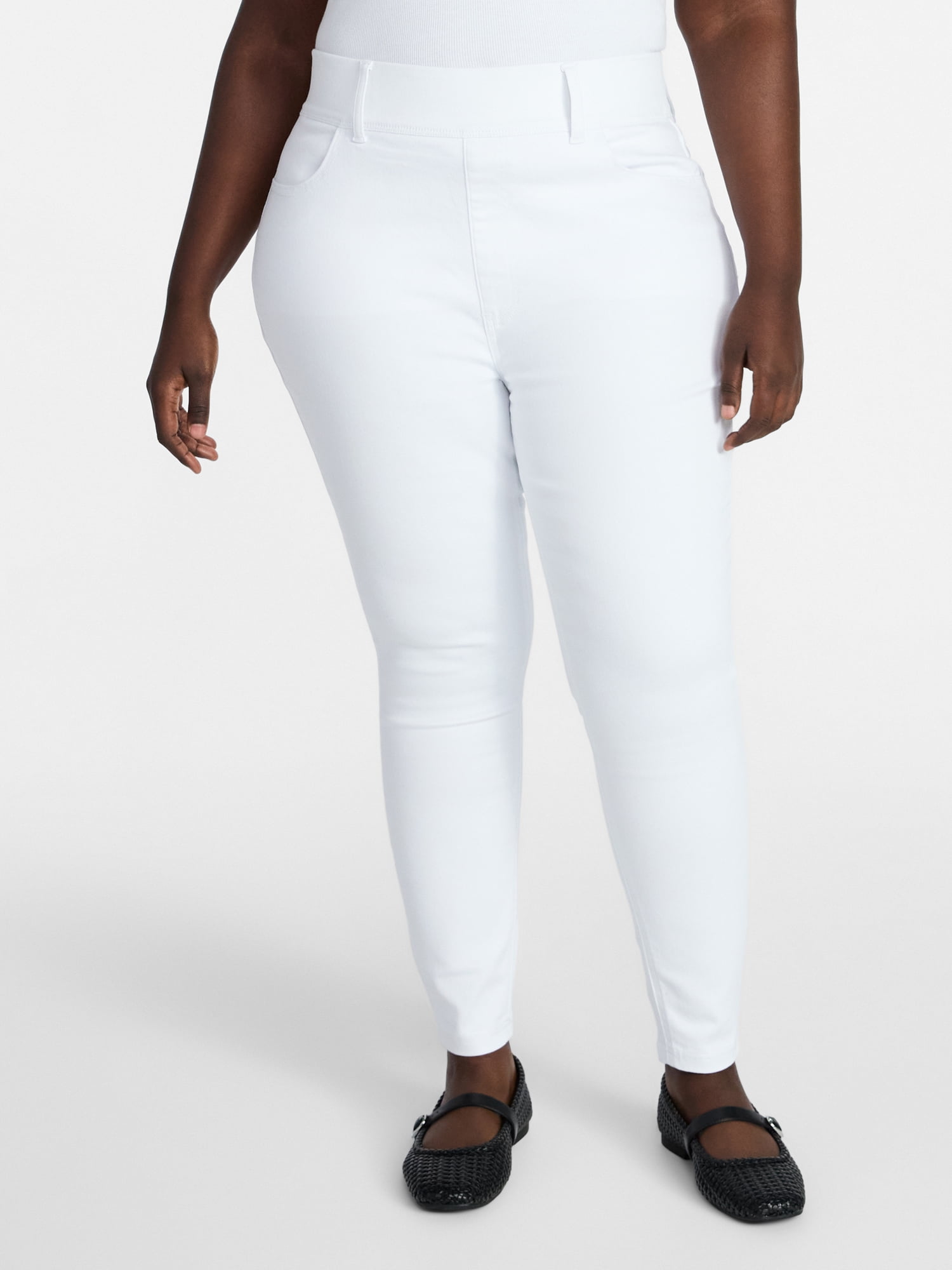 Terra & Sky Women's Plus Size Pull On High Rise Skinny Jeggings, 28 ...