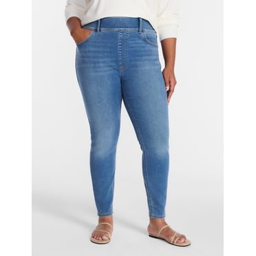 Terra & Sky Women's Plus Size High Rise Jeggings, 2-Pack, 28" Inseam ...