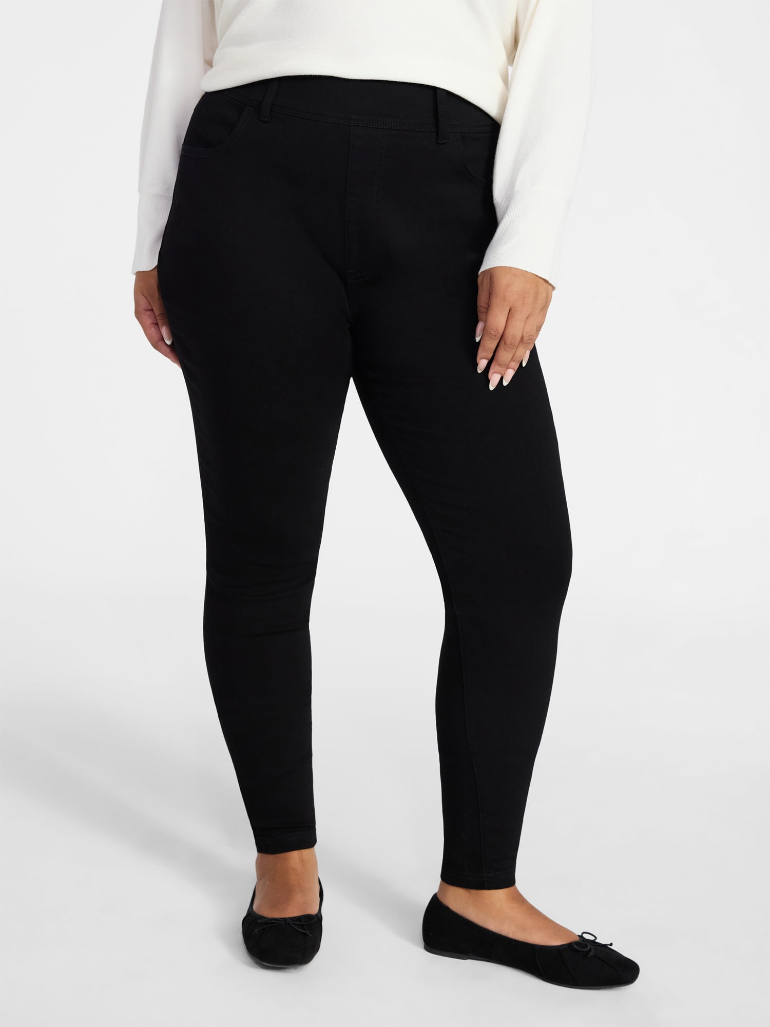 Terra & Sky Women's Plus Size Pull On High Rise Skinny Jeggings, 28 ...