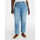 Terra & Sky Women's Plus Pull-On High Rise Straight Leg Jegging, 29 ...