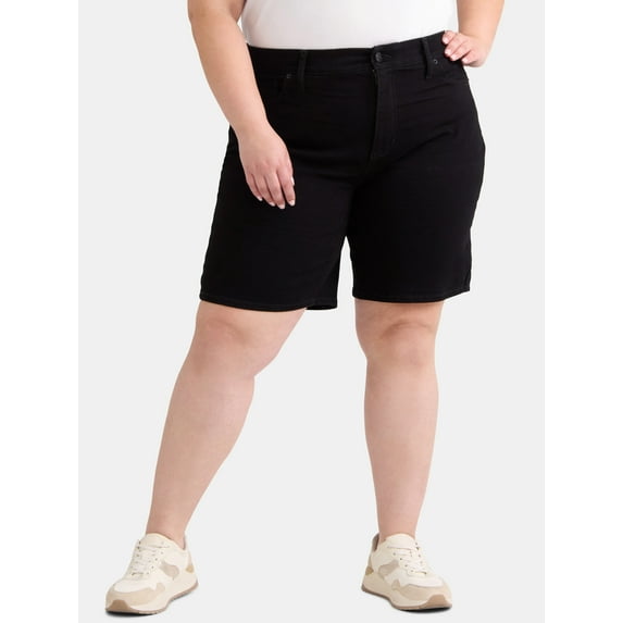 Terra & Sky Women's Plus Size Bermuda Shorts, 9" Inseam, Sizes 14W-26W ...