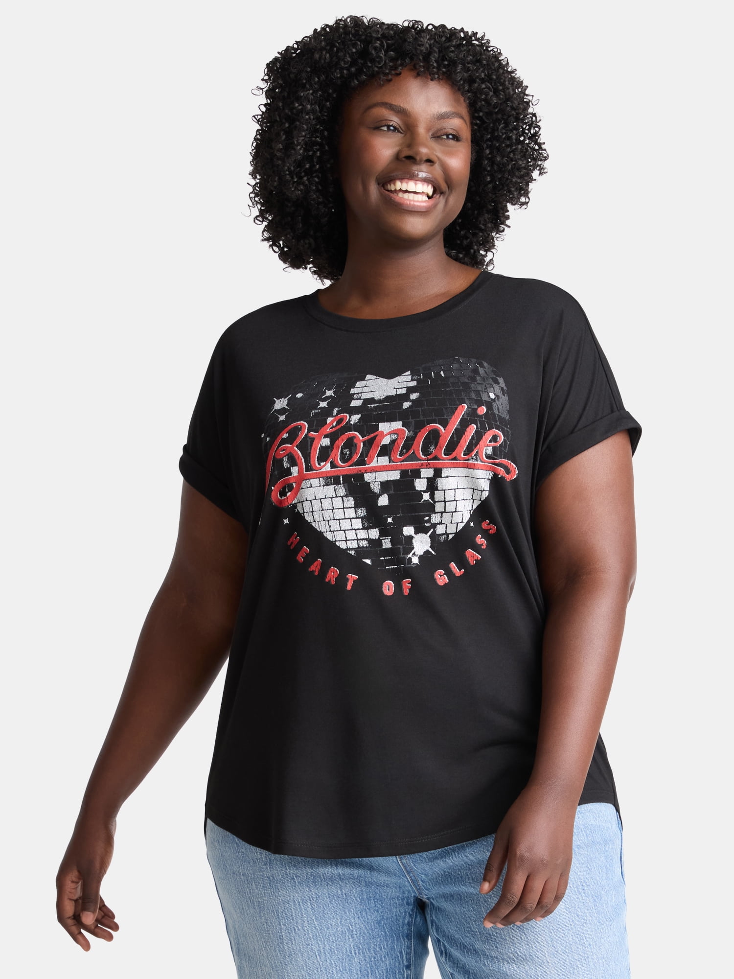 Terra & Sky Women's Plus Size Blondie Band Graphic Tee, Sizes 0X-4X ...