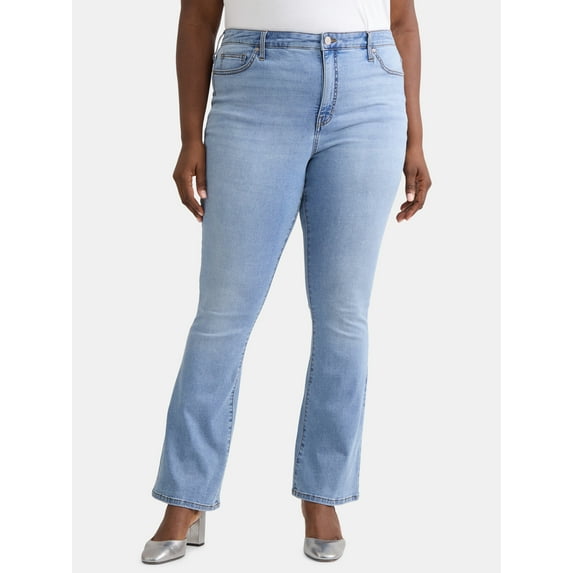 Terra & Sky Women's Plus Size Bootcut High Rise Jeans, Available in ...