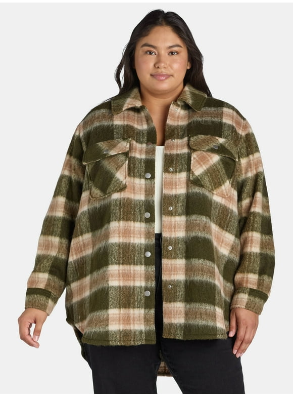Womens Shackets in Womens Coats - Walmart.com