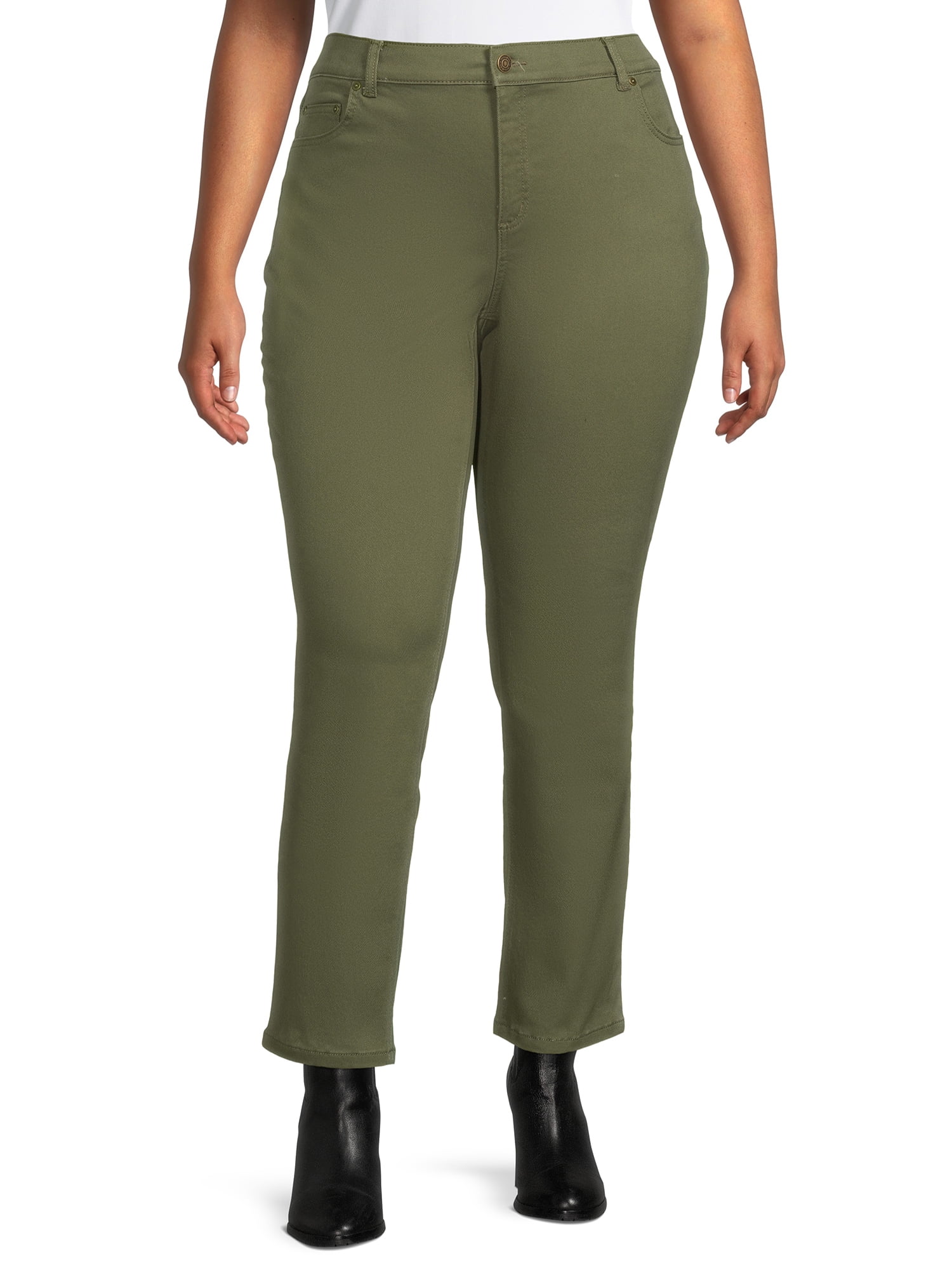 Terra & Sky Women's Plus Size Core Denim Straight Jean, Regular and ...