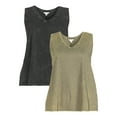 Terra And Sky Womens Plus Size Cotton Swing Tank Top 2 Pack Sizes 0x