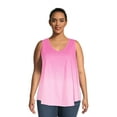 Terra And Sky Womens Plus Size Cotton Twist Back Sleeveless Top Sizes