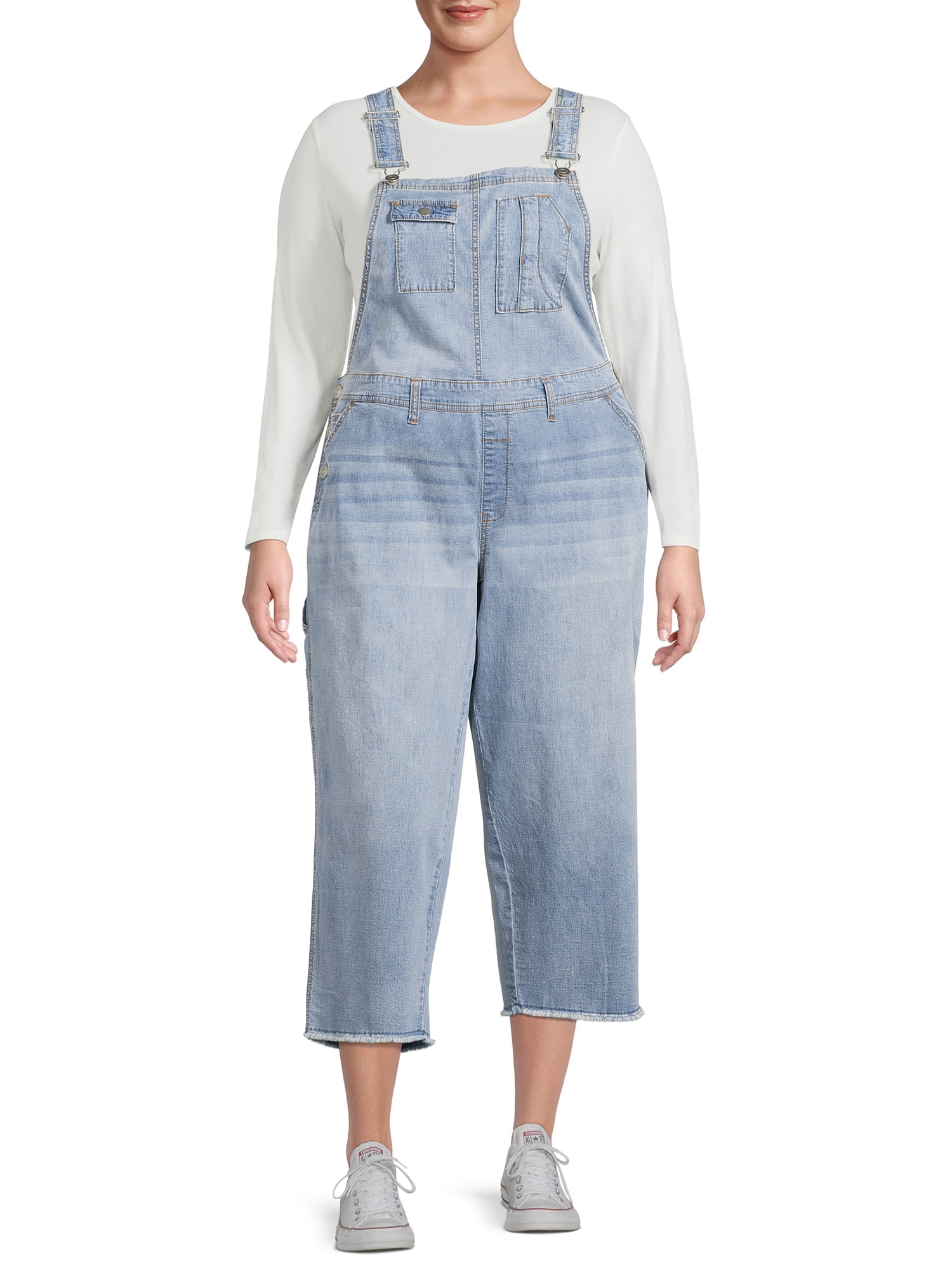 Terra & Sky Women's Plus Size Denim Overalls - Walmart.com