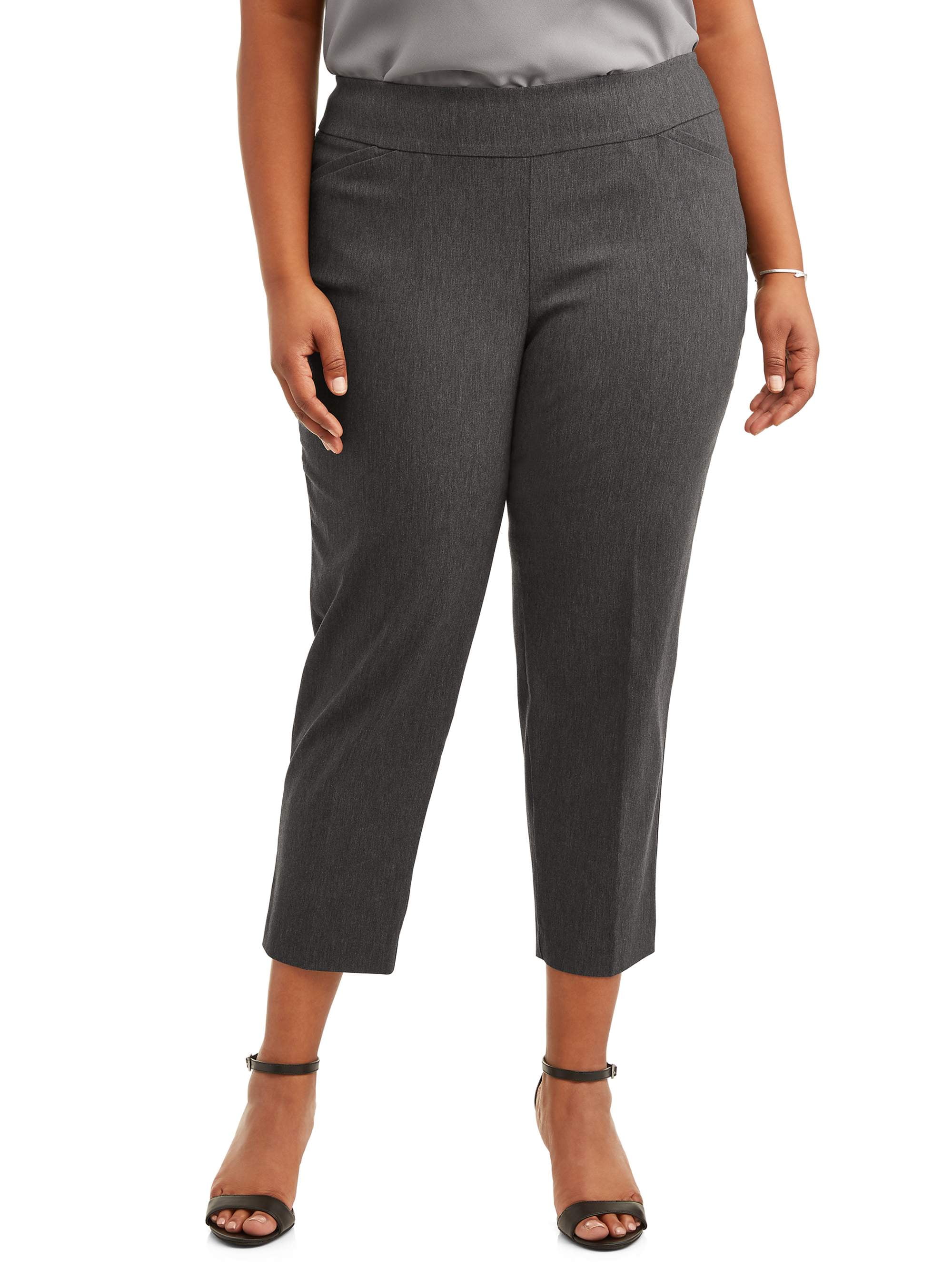 Terra & Sky Women's Plus Size Dress Pant with Stretch - Walmart.com