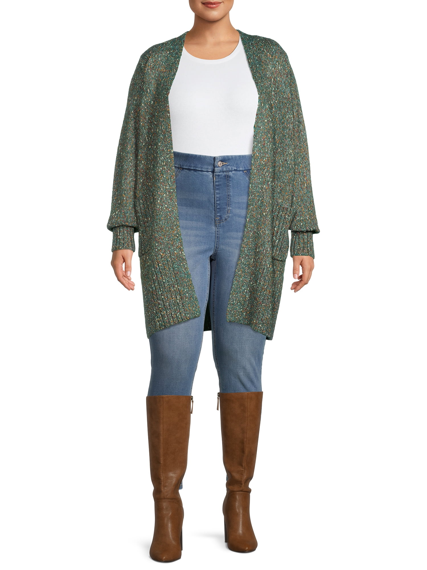 Terra & Sky Women's Plus Size Duster Cardigan - Walmart.com