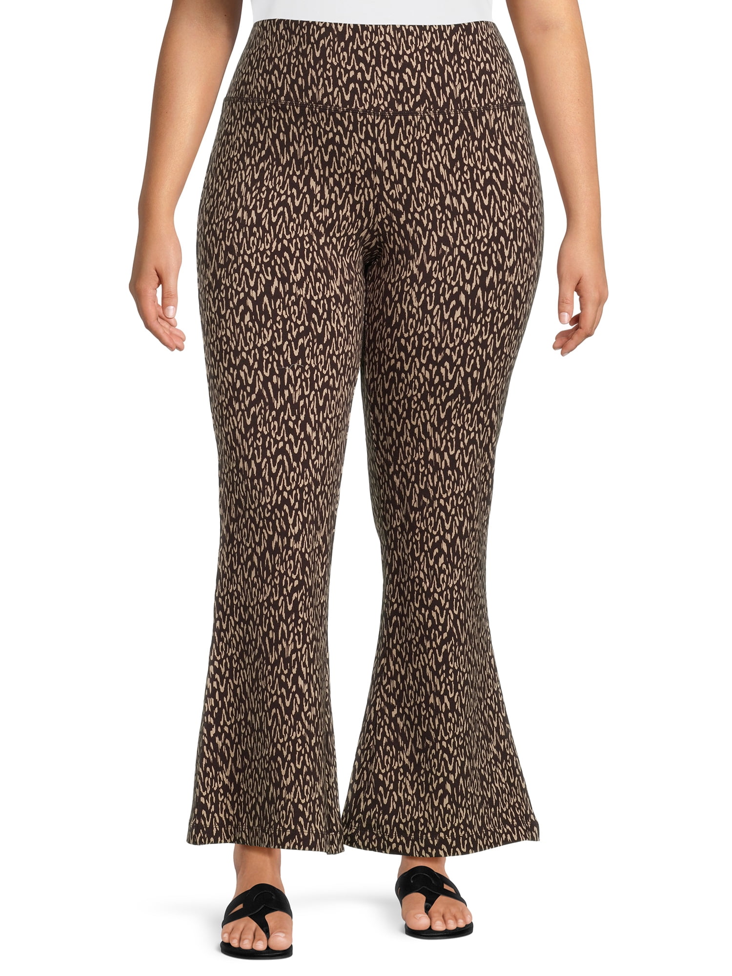 Terra & Sky Women's Plus Size Flare Leggings - Walmart.com