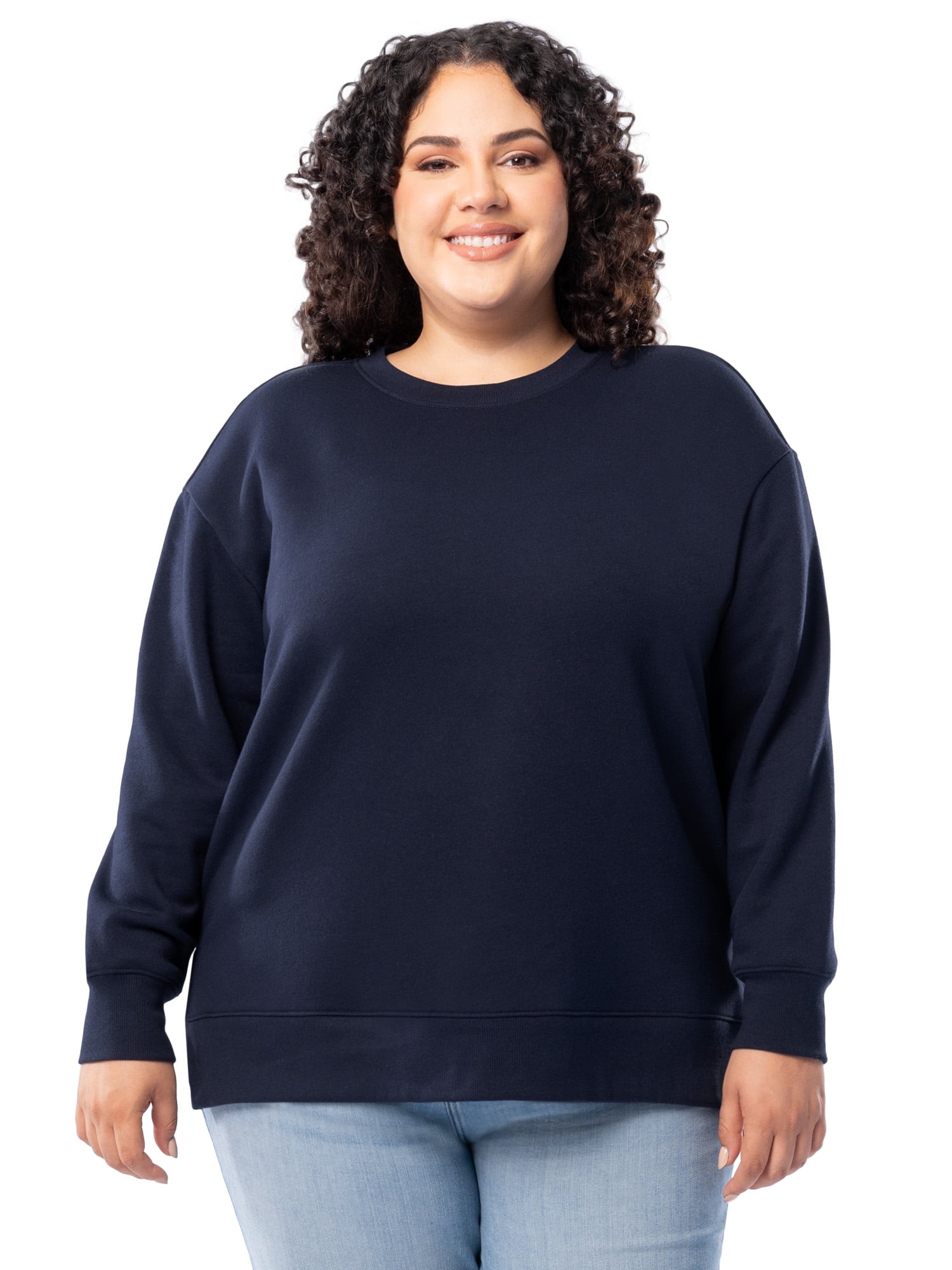 Terra & Sky Women's Plus Size Fleece Sweatshirt, Available in 1,2, and ...