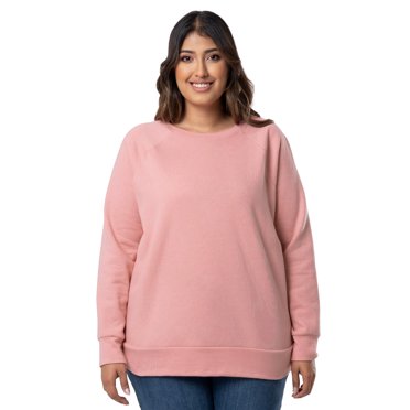 Hanes JMS Women's Plus Size Crewneck Fleece Pullover Sweatshirt ...