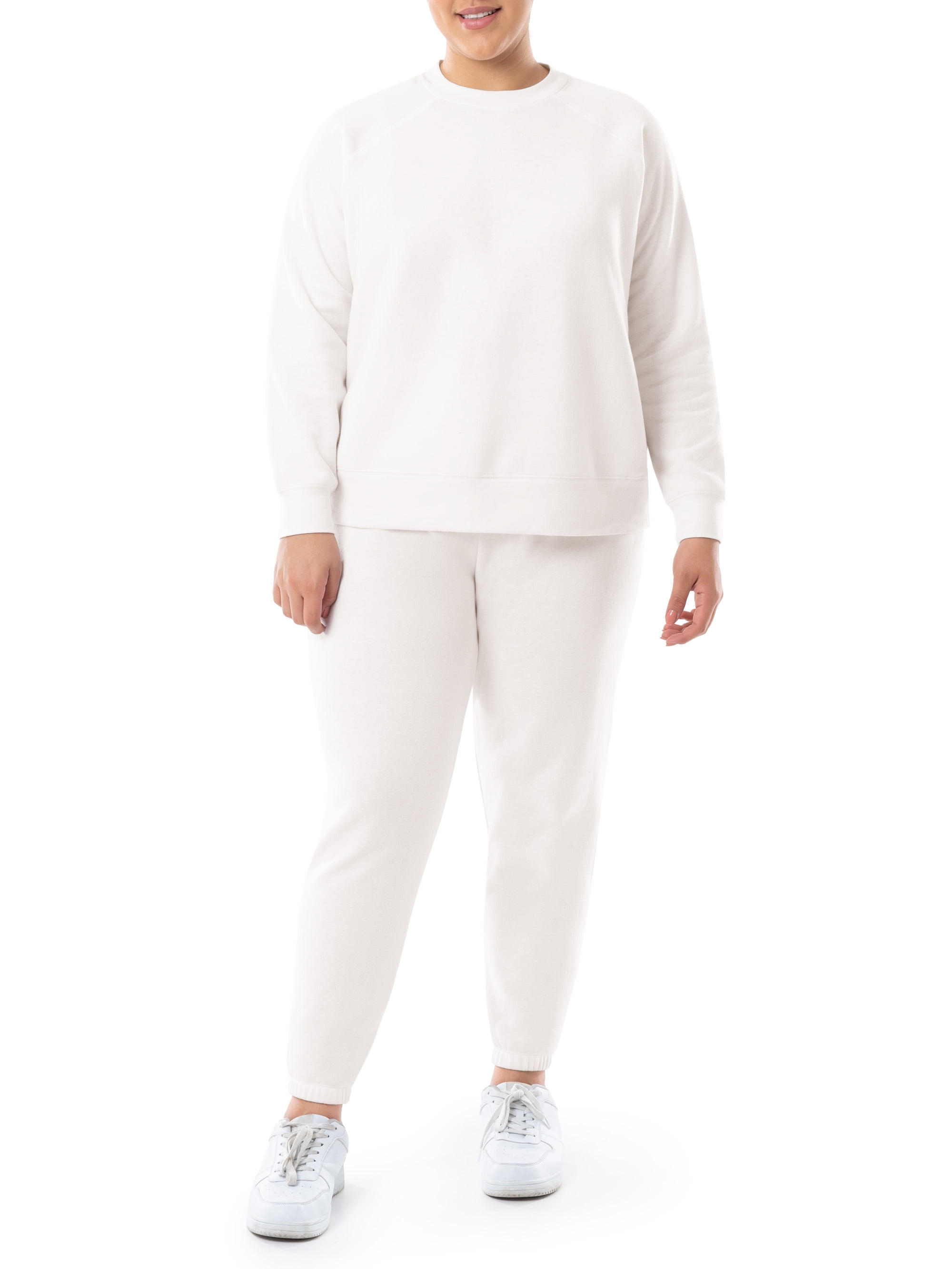 Terra & Sky Women's Plus Size Fleece Sweatshirt and Sweatpants Set, 2 ...