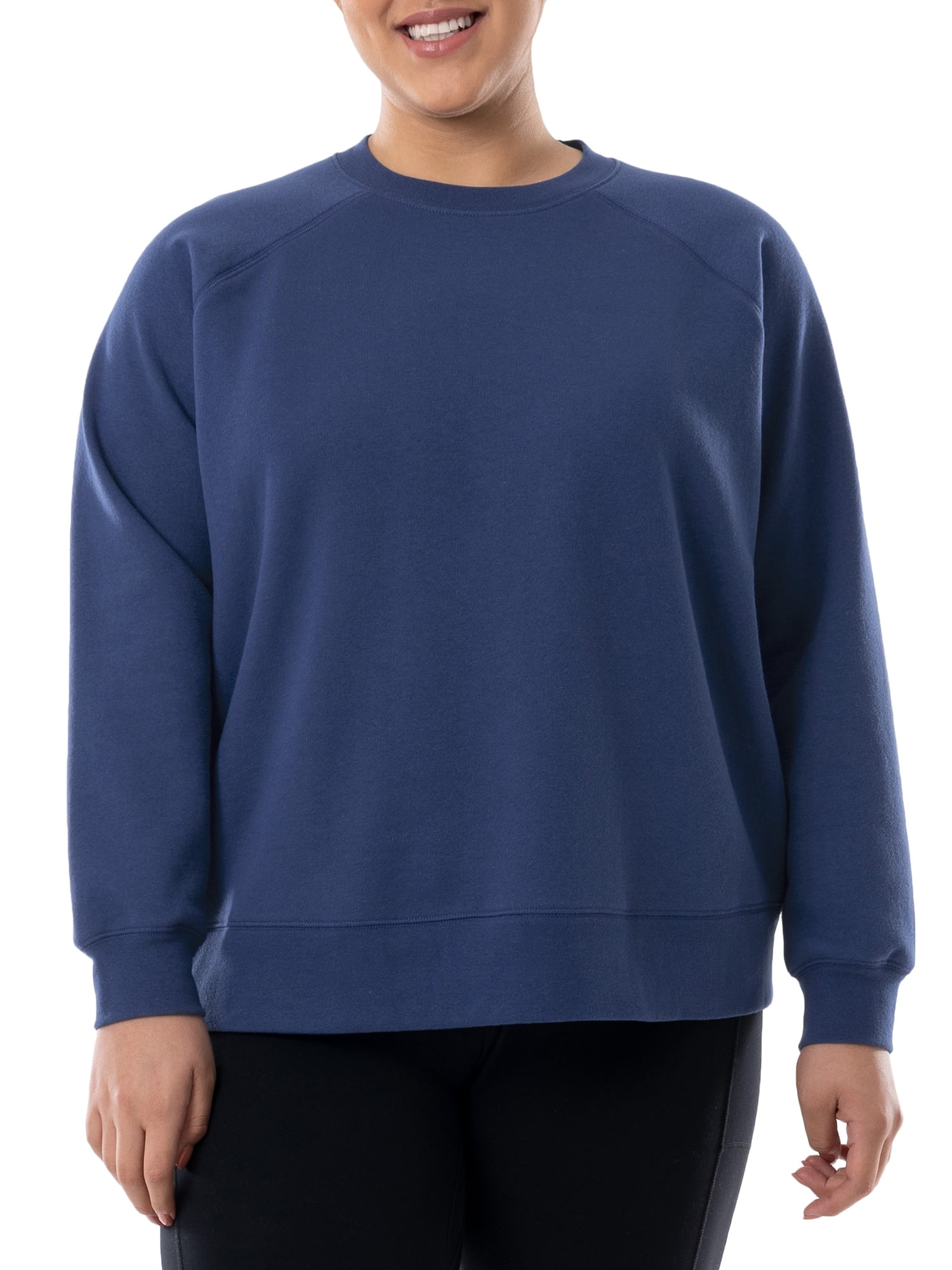 Terra & Sky Plus Size Fleece Sweatshirt - Cotton/Poly Blend - Walmart.com