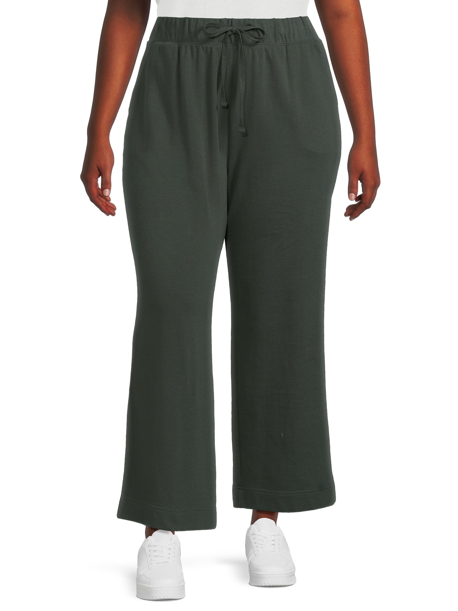 Terra & Sky Women's Plus Size French Terry Pull On Pants - Walmart.com