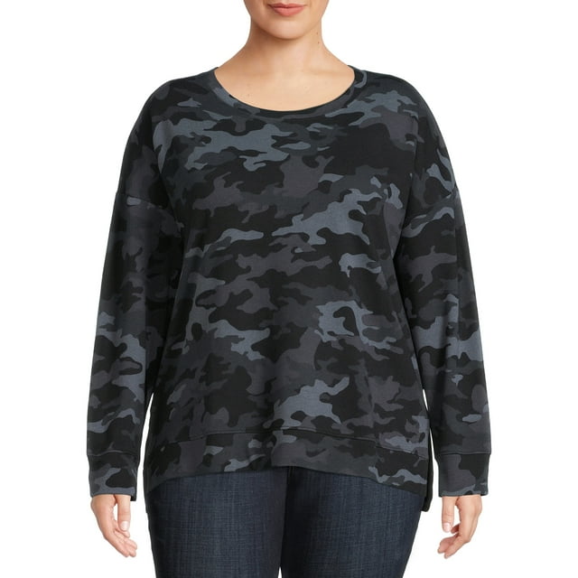 Terra & Sky Women's Plus Size French Terry Sweatshirt - Walmart.com