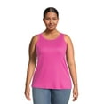Terra And Sky Womens Plus Size High Neck Ribbed Tank Top