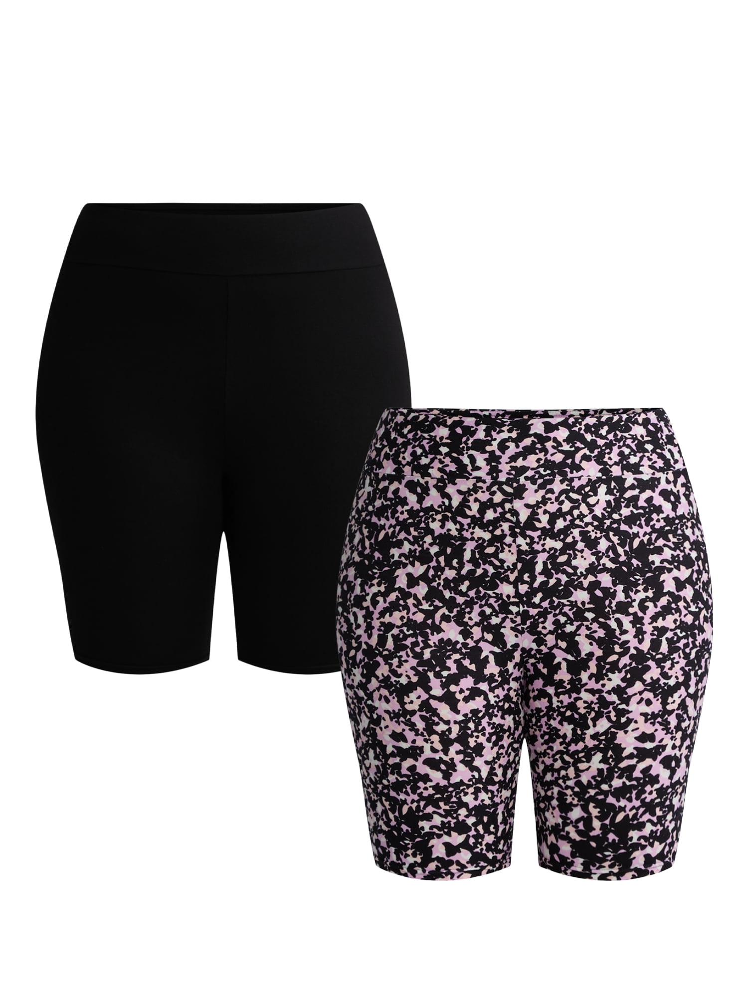 Terra And Sky Womens Plus Size Bike Shorts 10 Inseam 2 Pack Sizes 0x