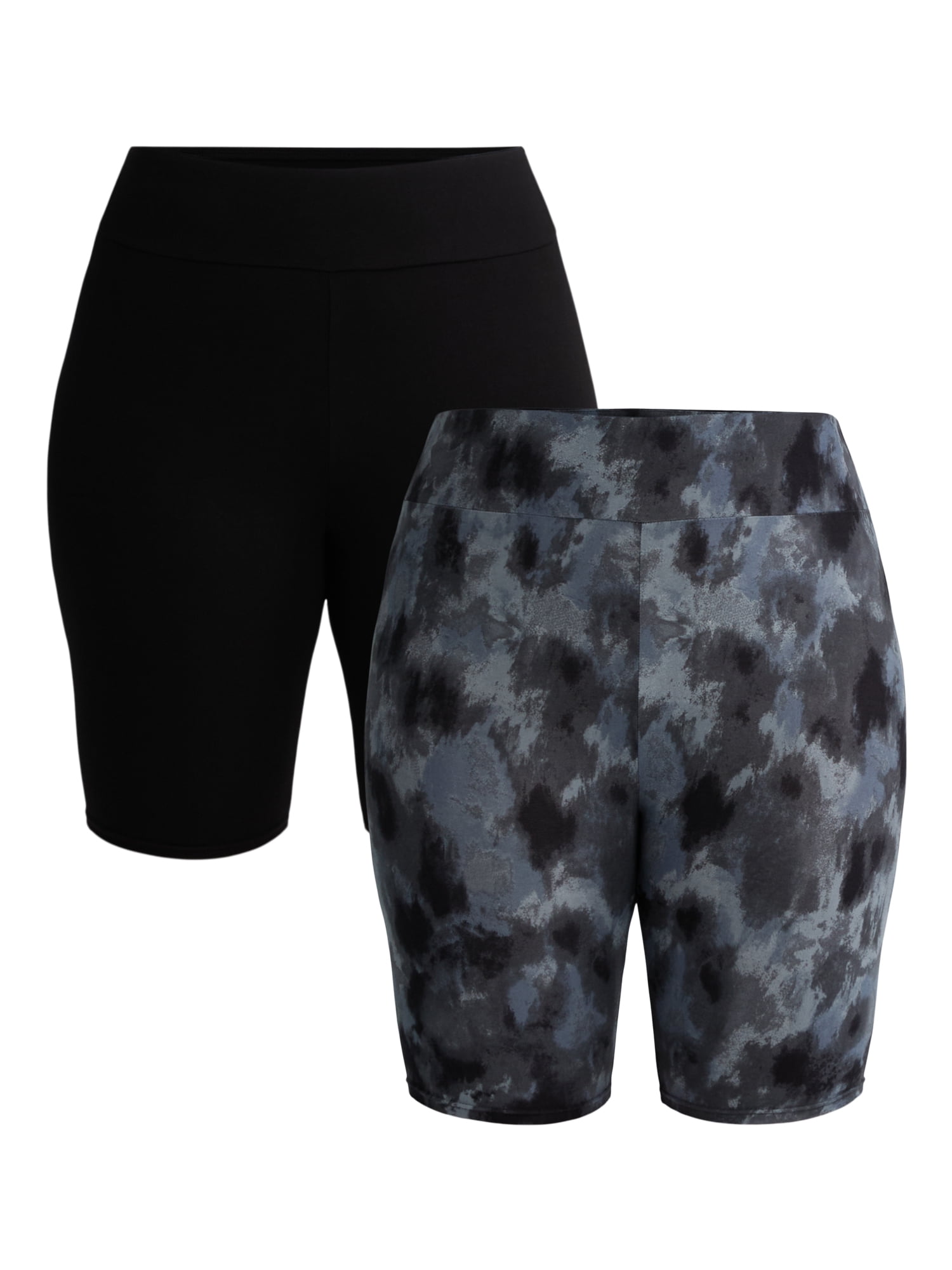 Terra & Sky Women’s Plus Size Bike Shorts, 10" Inseam, 2-Pack, Sizes 0X-4X - Walmart.com