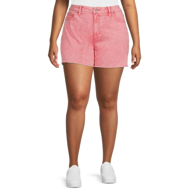Terra & Sky women's Plus Size High Rise Cut Off Shorts - Walmart.com