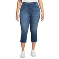 Terra & Sky Women's Plus Size High Rise Skinny Capri Jeans - Walmart.com