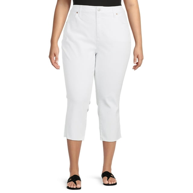 Terra & Sky Women's Plus Size High Rise Skinny Capri Jeans - Walmart.com