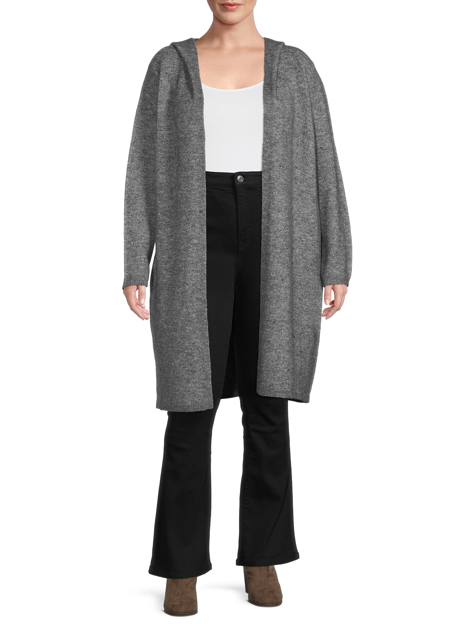 Terra & Sky women's Plus Size Hooded Lightweight Duster - Walmart.com
