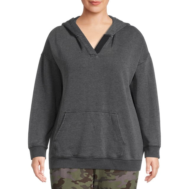 Terra & Sky Women's Plus Size Hooded Pullover Sweatshirt - Walmart.com