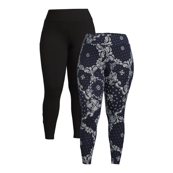 Terra & Sky Women's Plus Size Leggings, 2-Pack, Sizes 0X-5X - Walmart.com