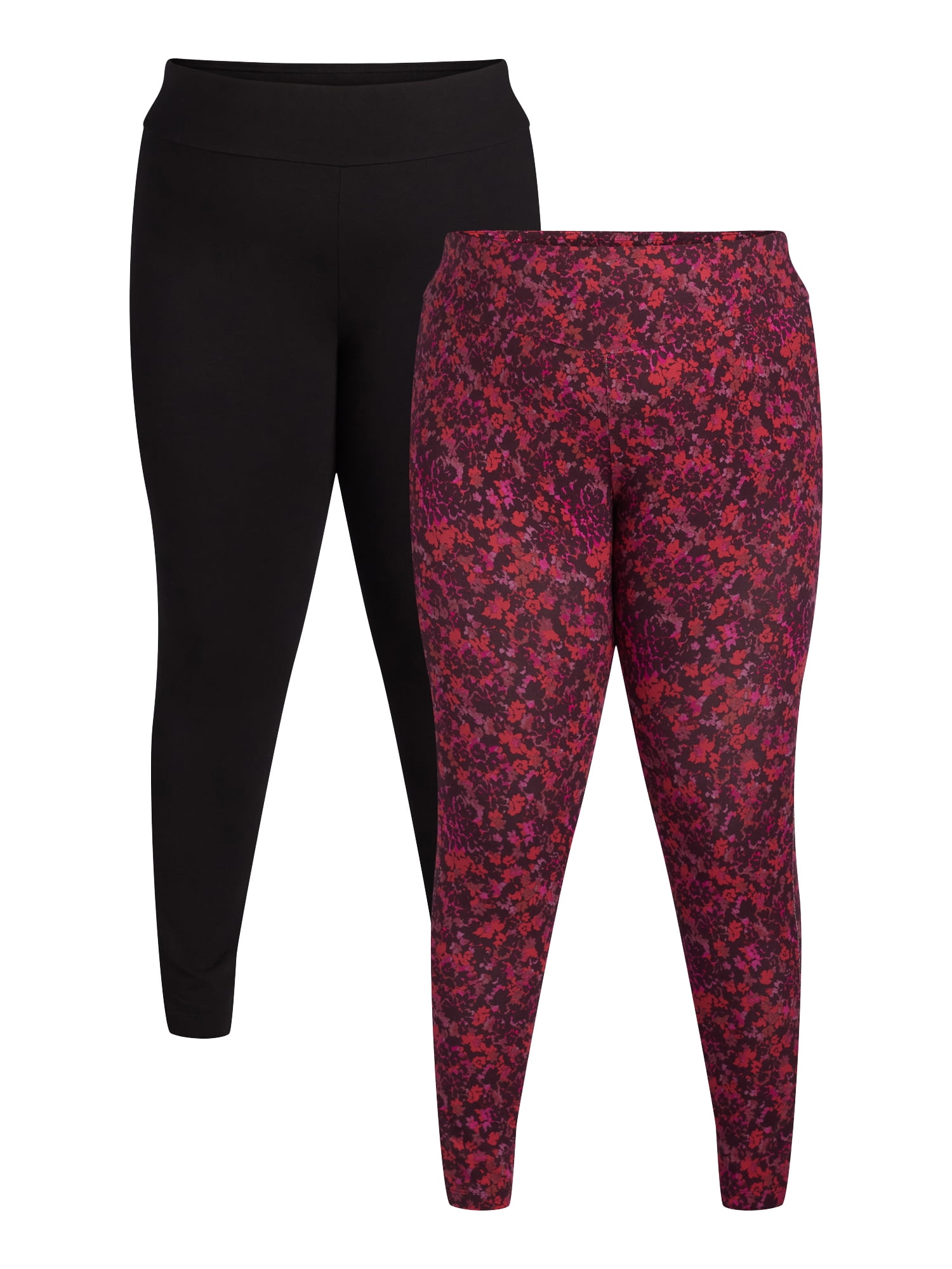 Terra & Sky Women's Plus Size Leggings, 2-Pack, Sizes 0X-5X - Walmart.com