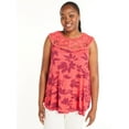 Terra And Sky Womens Plus Size Macramé Swing Top Sizes 0x 5x