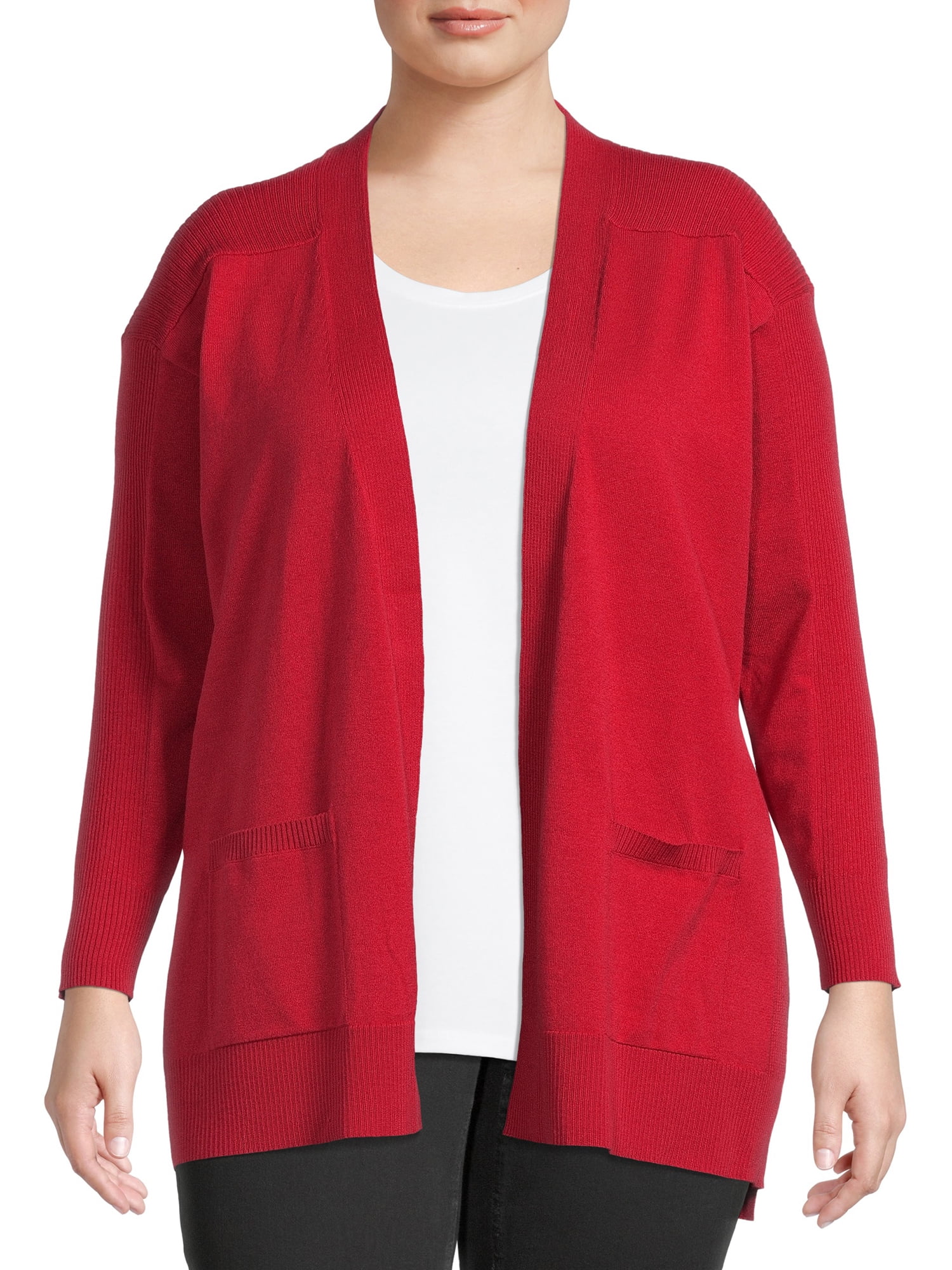 Terra & Sky Women's Plus Size Open Front Cardigan - Walmart.com