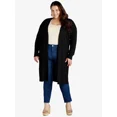 Terra & Sky Women's Plus Size Open Front Duster Cardigan, Lightweight ...