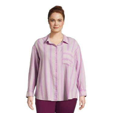 Terra & Sky Women's Plus Size Denim Utility Shacket, sizes 0X-4X - Walmart.com