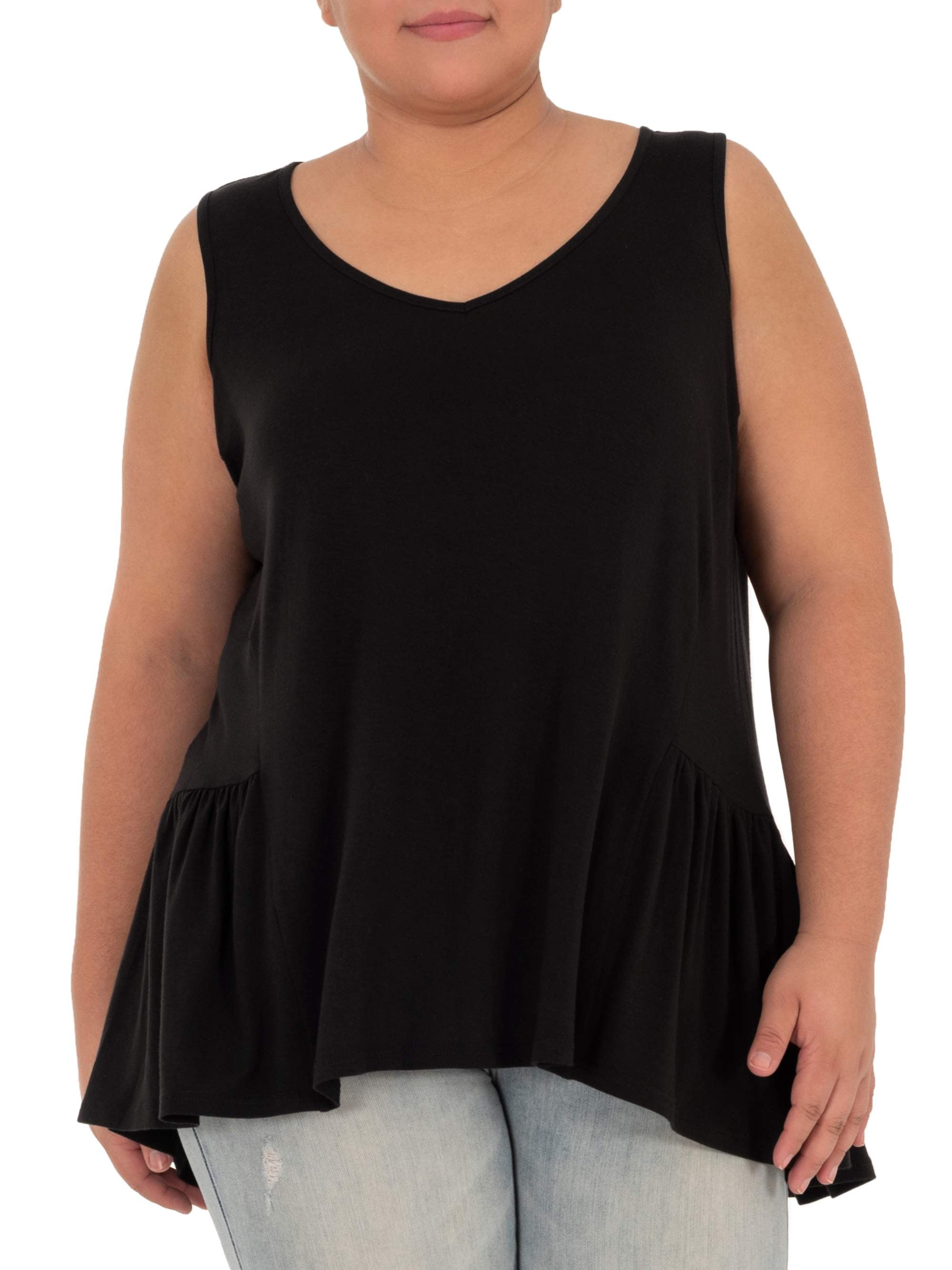 Terra & Sky Women's Plus Size Peplum Tank - Walmart.com