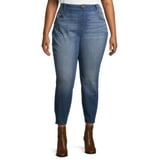 Terra & Sky Women's Plus Size Pull On Denim Capris - Walmart.com