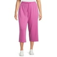 Terra & Sky Women's Plus Size Pull On French Terry Cloth Capris, 22 ...