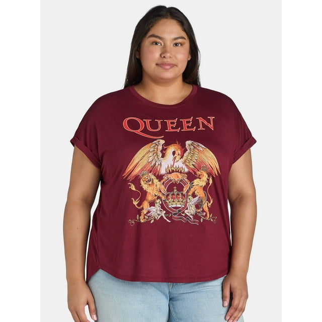 Terra & Sky Women's Plus Size Queen Graphic Tee with Short Sleeves ...