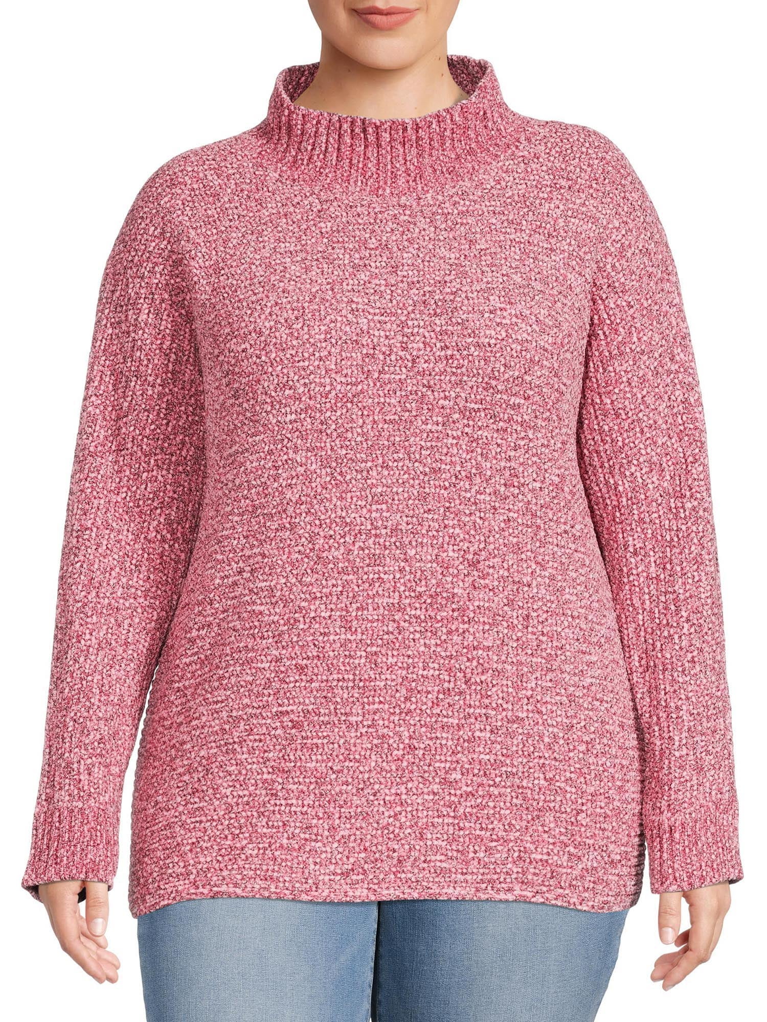 Terra & Sky Women's Plus Size Ribbed Chenille Sweater - Walmart.com