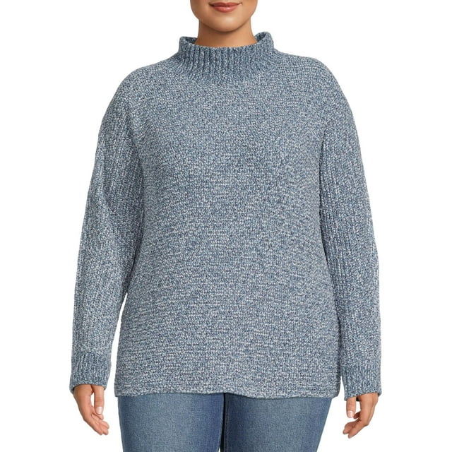 Terra & Sky Women's Plus Size Ribbed Chenille Sweater - Walmart.com