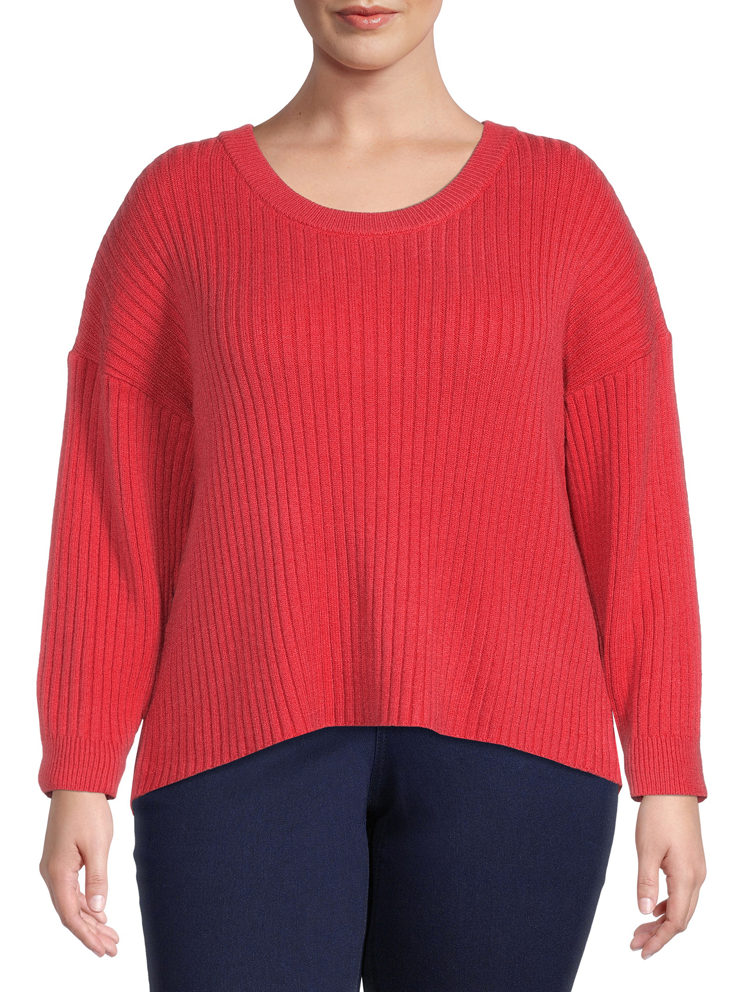 Terra & Sky Women's Plus Size Ribbed Sweater - Walmart.com