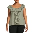 Terra & Sky Women's Plus Size Ruffle Top - Walmart.com