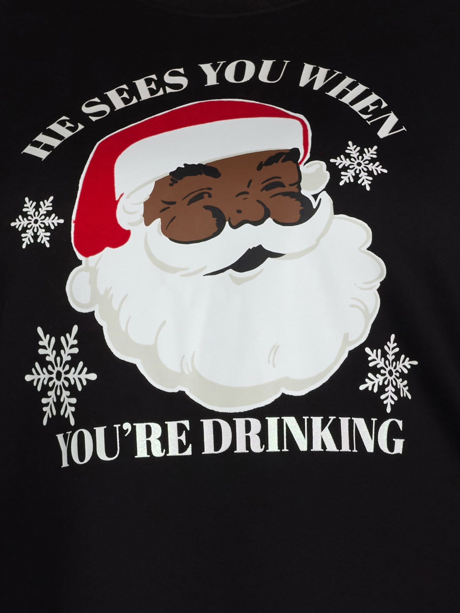 Terra & Sky Women's Plus Size Santa Graphic Sweatshirt with Long ...
